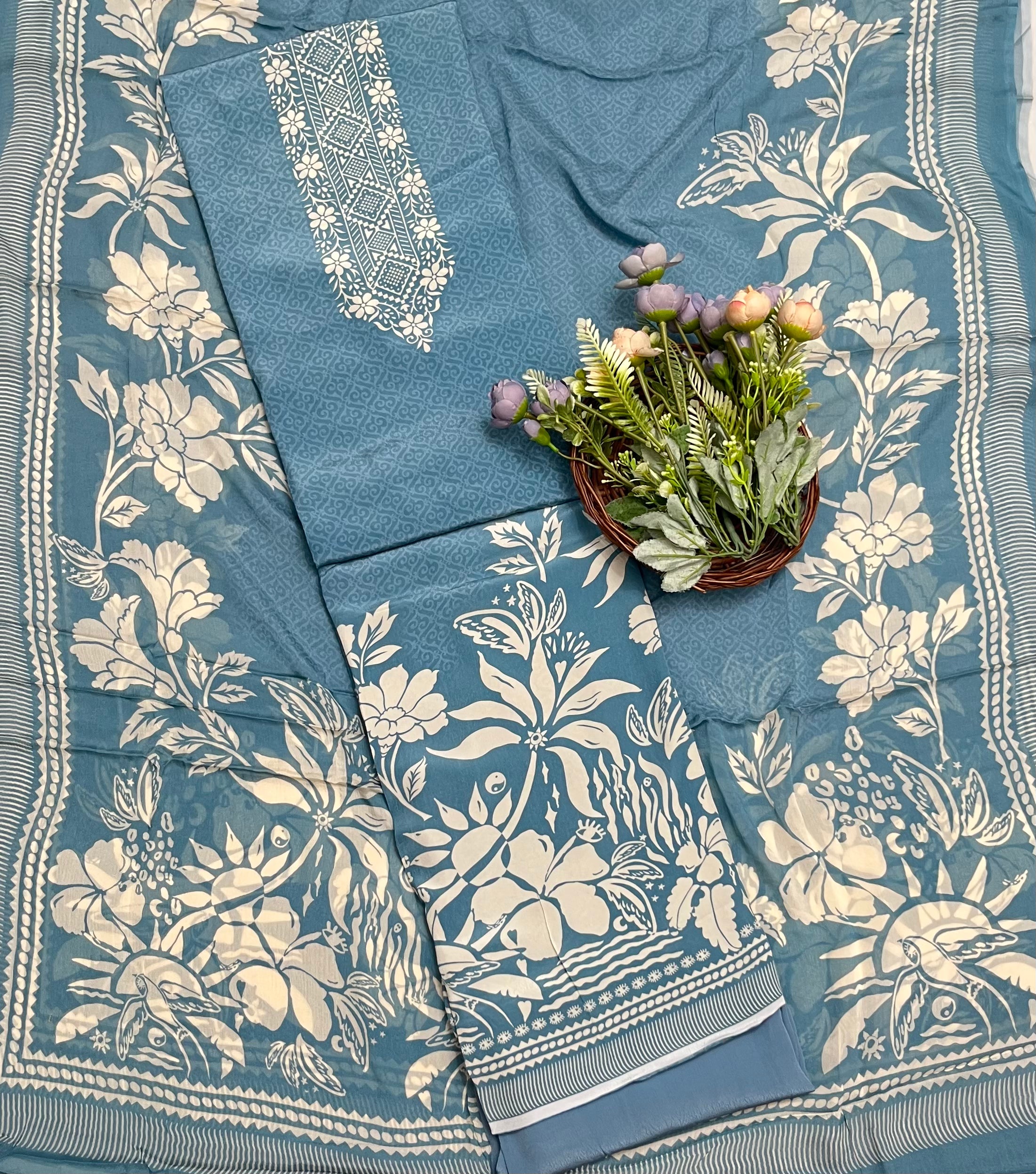 CKC 42 Crepe Sky Blue Suit Fabric / CKC Crepe Suits – Studio CKC