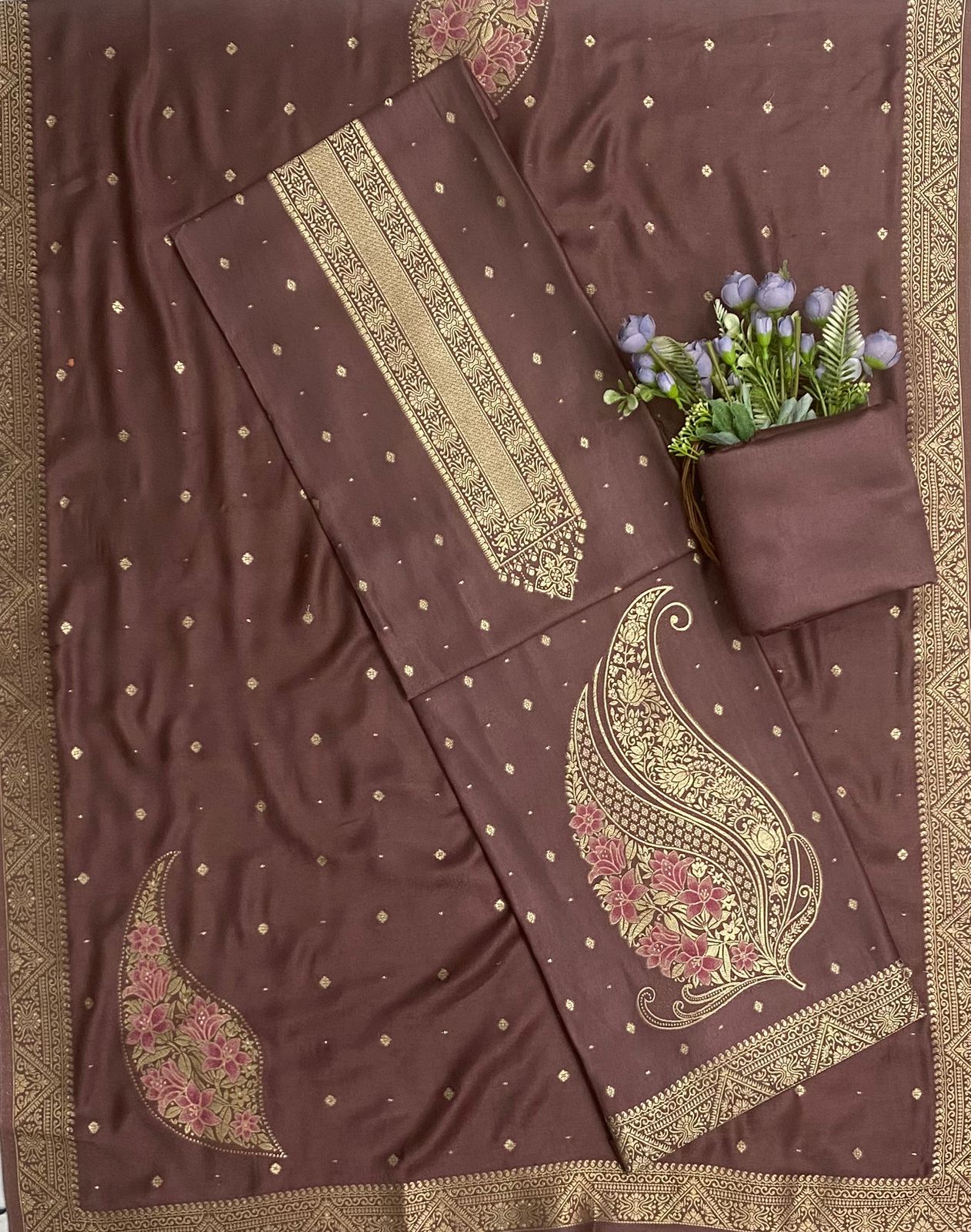 Pashmina Dark Brown Suit Fabric/ Winter Suits – Studio CKC