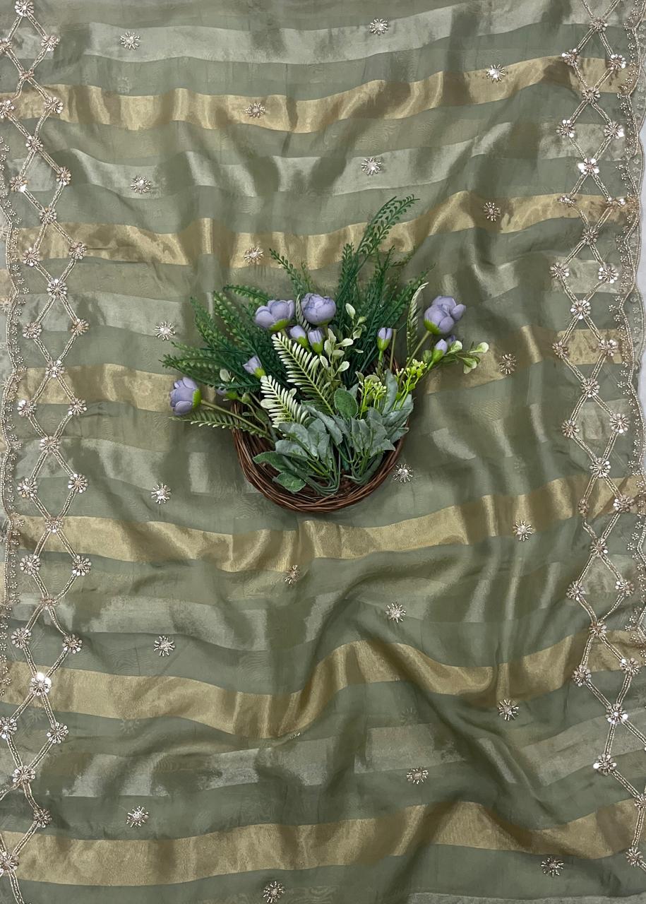 938A Crush Shimmer Sea Green Suit Fabric/ CKC Partywear Collection ...